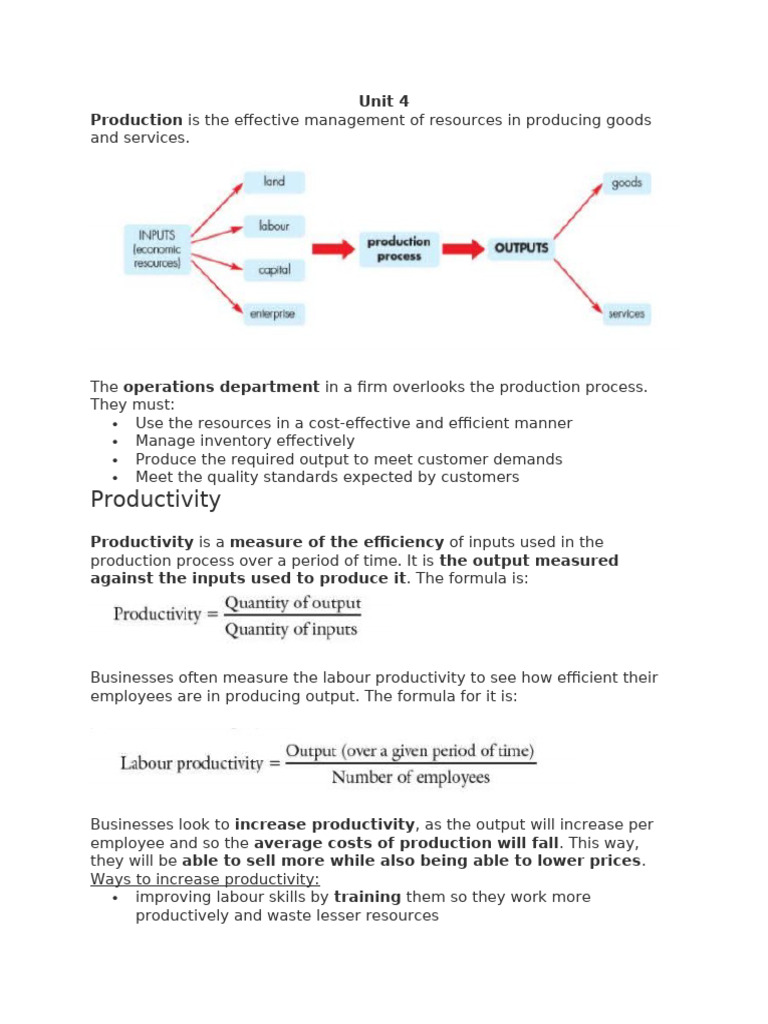 Business Unit 3 Summary Sheet | PDF