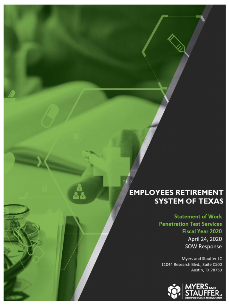 Myers and Stauffer Sow Penetration Test Services | PDF