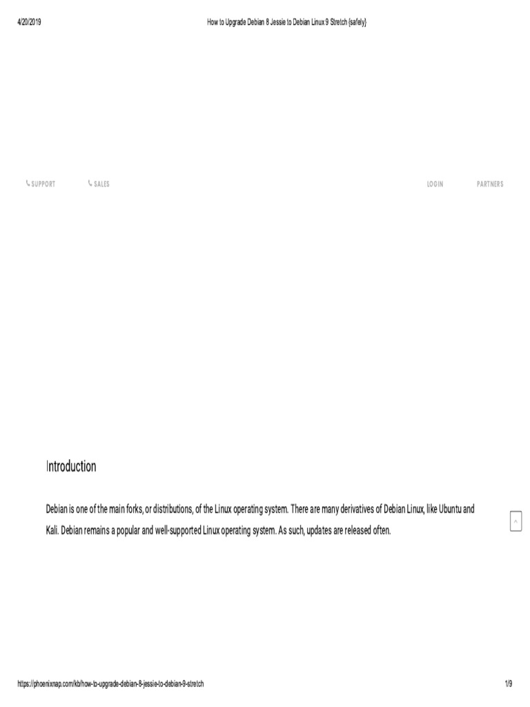 How To Upgrade Debian 8 Jessie To Debian Linux 9 Stretch (Safely) | PDF | Linux | Cooking, Food ...