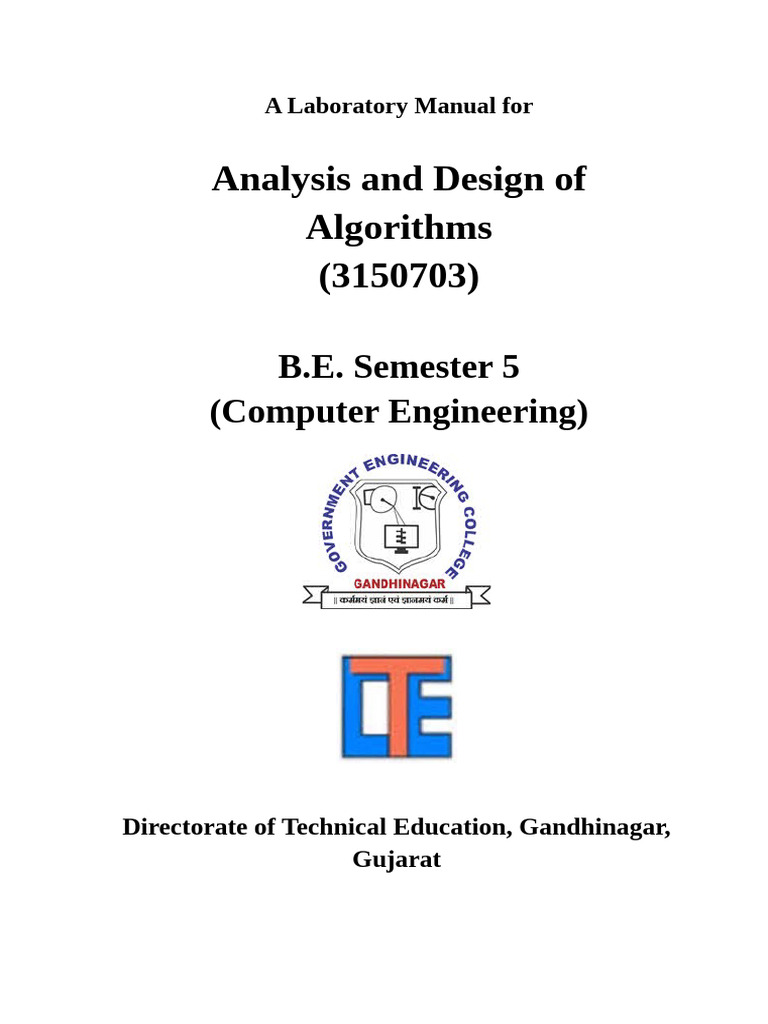 3150703-Analysis and Design of Algorithms | PDF