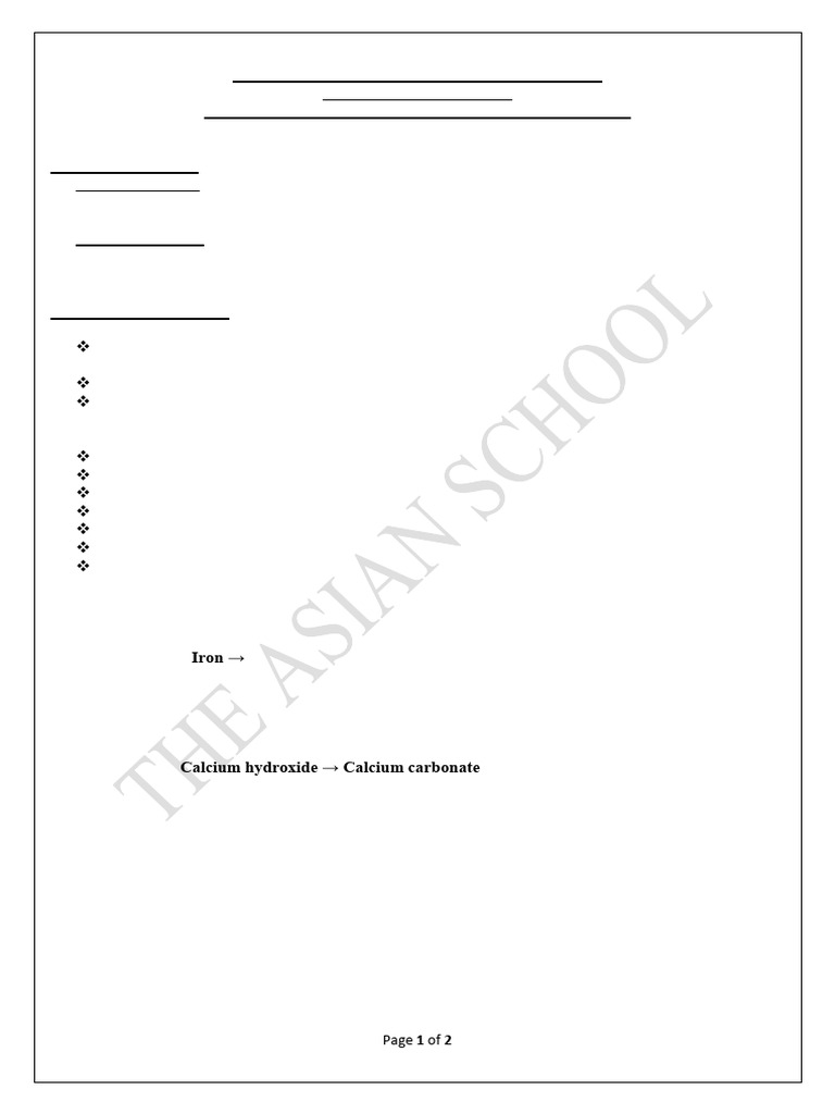CHEMISTRY-CH.6 NOTES & ASSIGNMENT | PDF