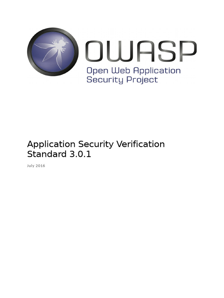 OWASP Application Security Verification Standard 3.0.1 | PDF