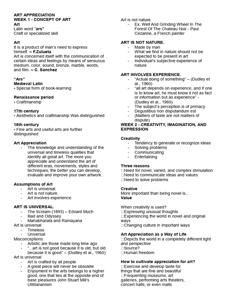 Art-Appreciation Handouts | PDF