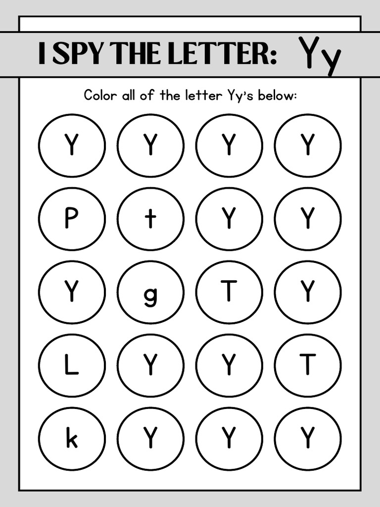 _ I Spy Alphabet Letters Worksheets | PDF