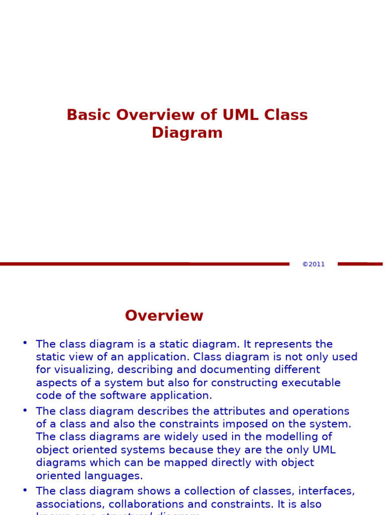 6 - Basic Overview of Class Diagram | PDF