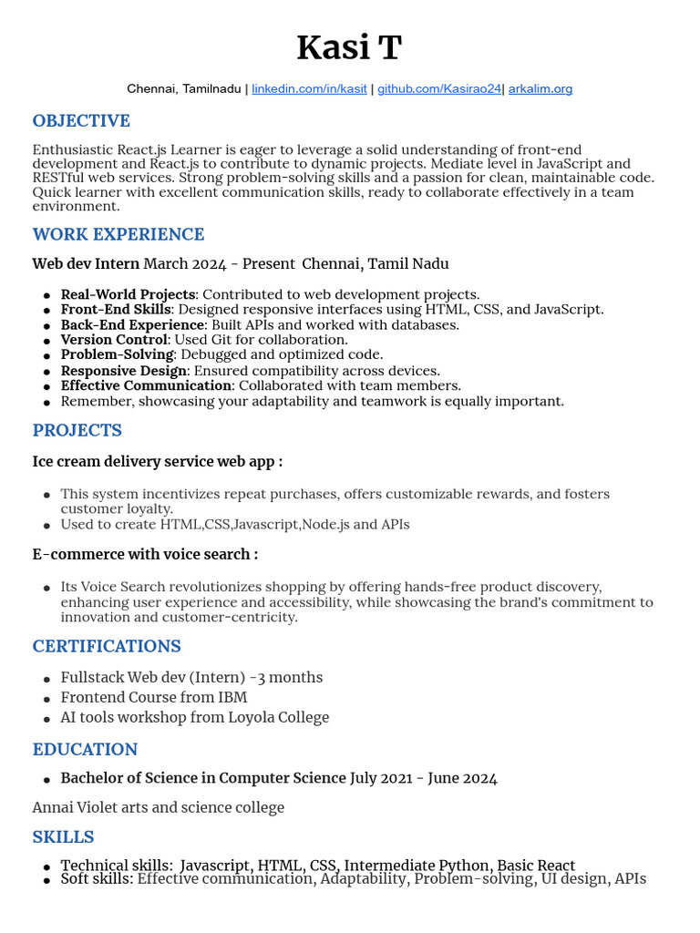 Resume Template | PDF
