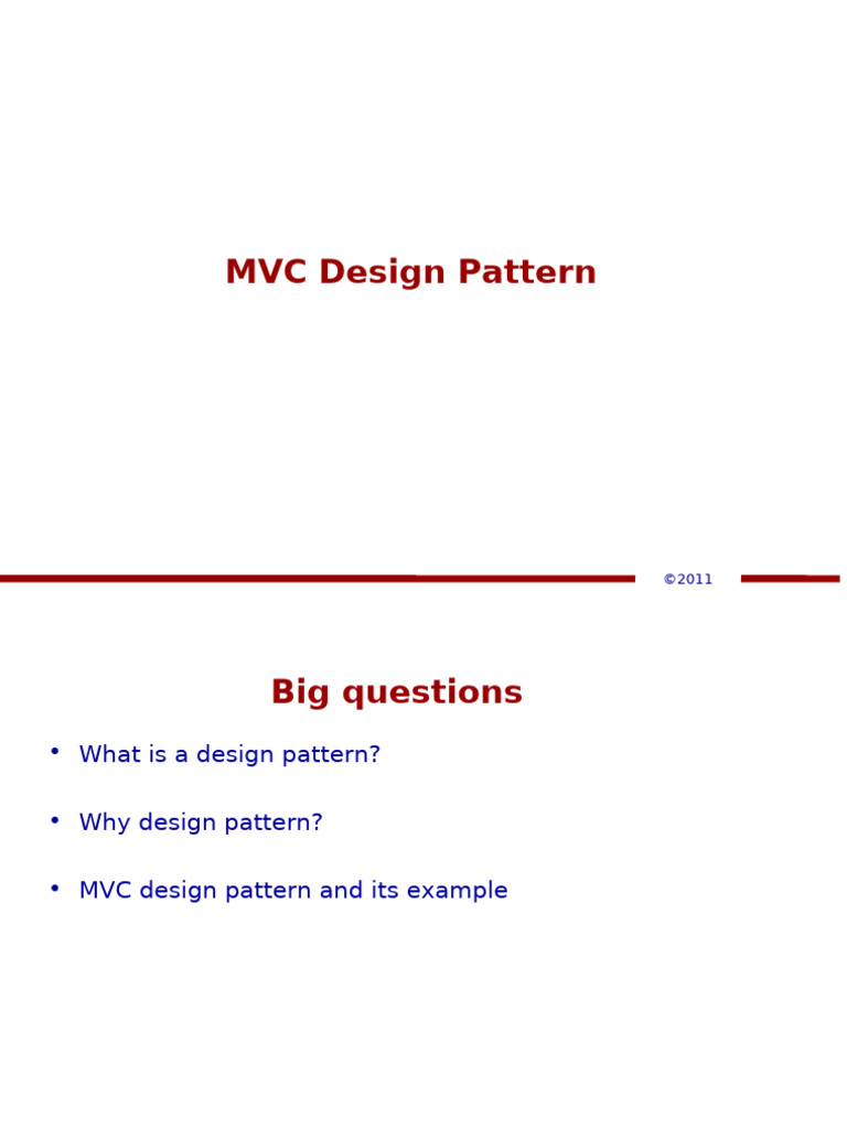 9- MVC Design Pattern | PDF 9- MVC Design Pattern | PDF