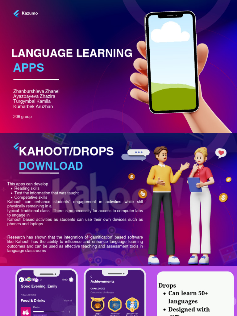 Purple and Pink Gradient Modern Bold Mobile App Presentation | PDF