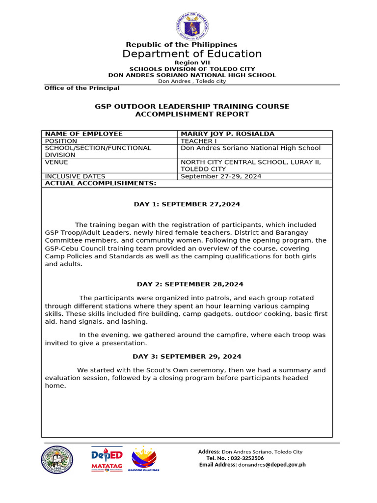 Gsp-Outdoor Traning | PDF