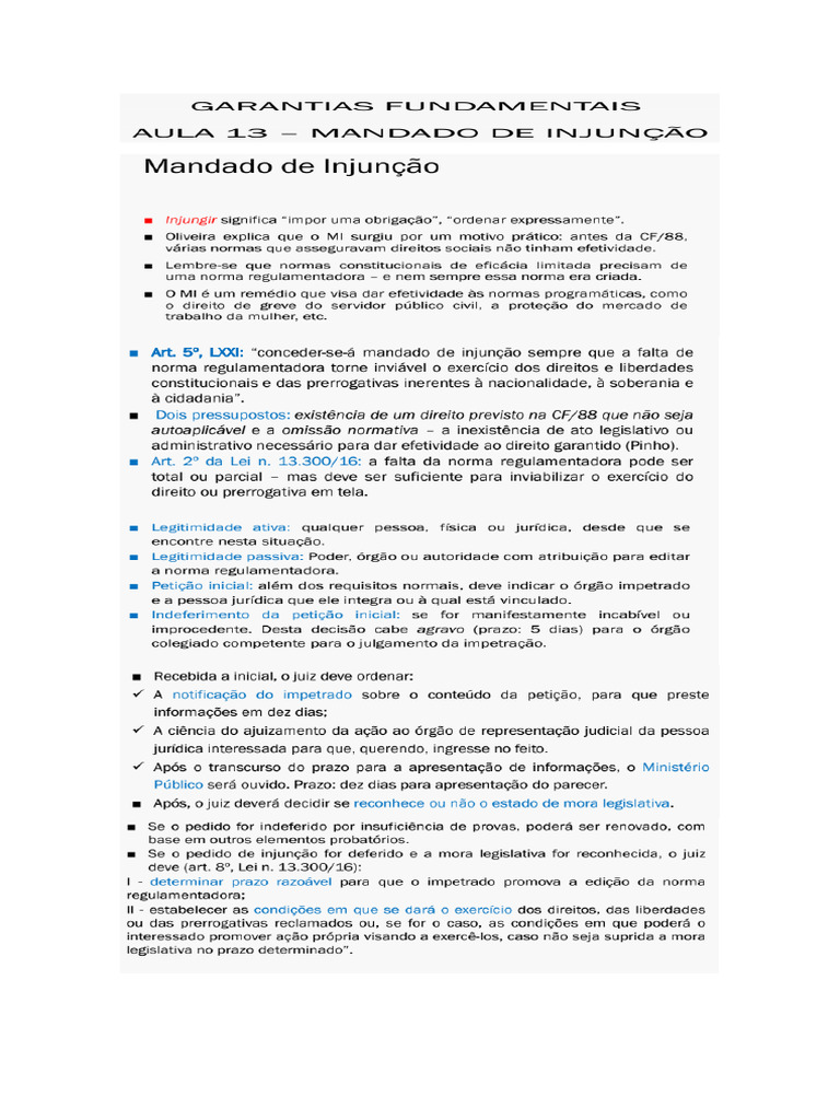 Mandado de Injunção | PDF
