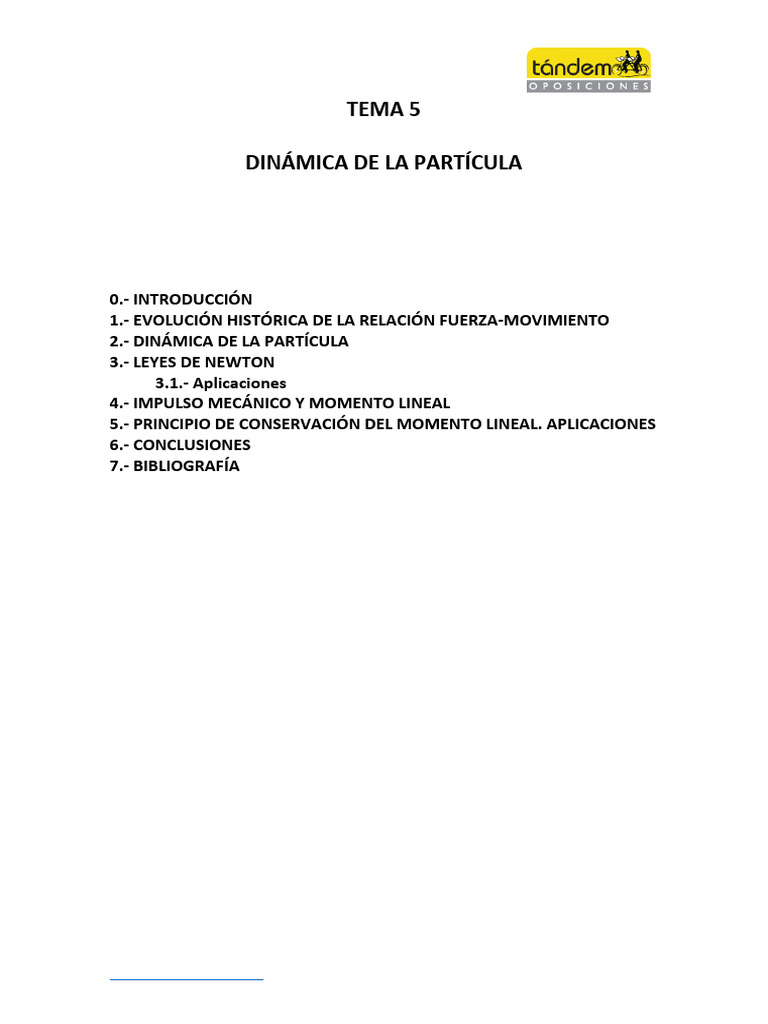 TEMA 5 FyQ Tándem Formación. Dinamica | PDF