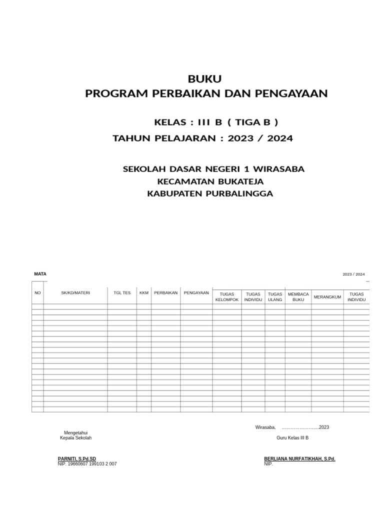 Buku Perbaikan Dan Pengayaan | PDF