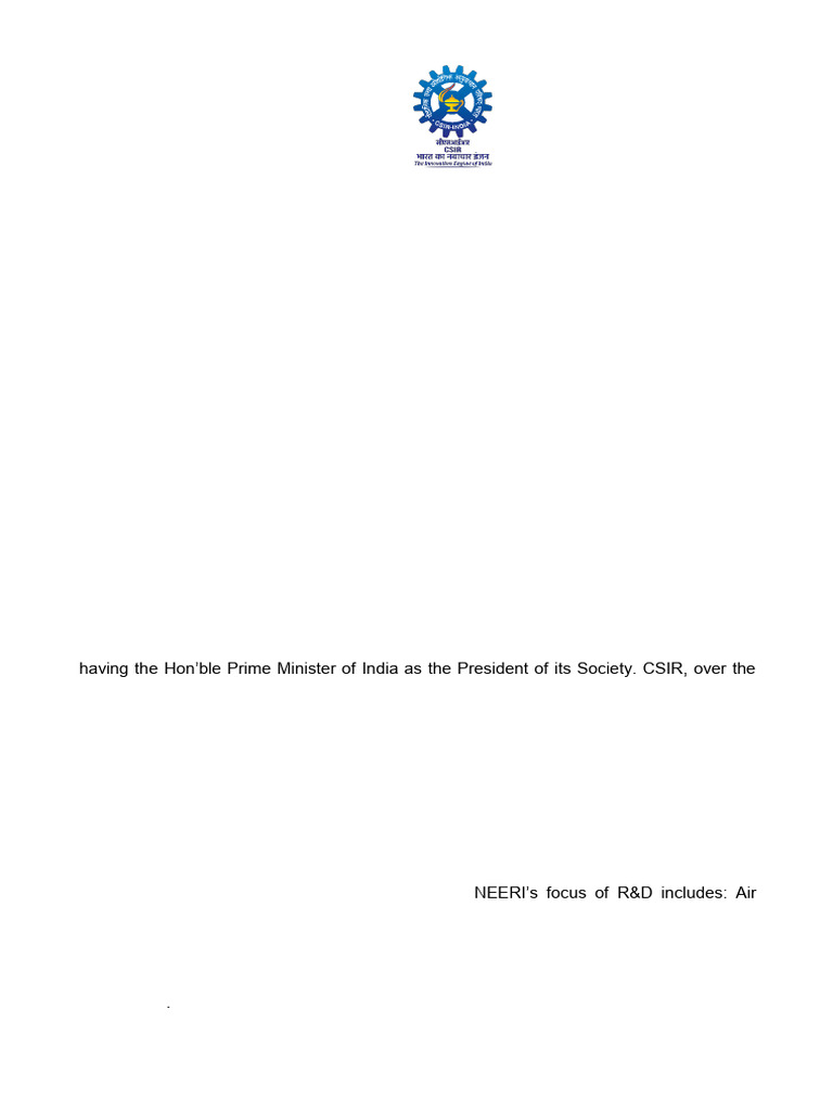 Advt. Director, CSIR-NEERI | PDF