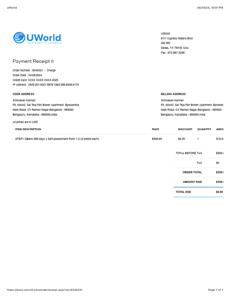 UWorld | PDF
