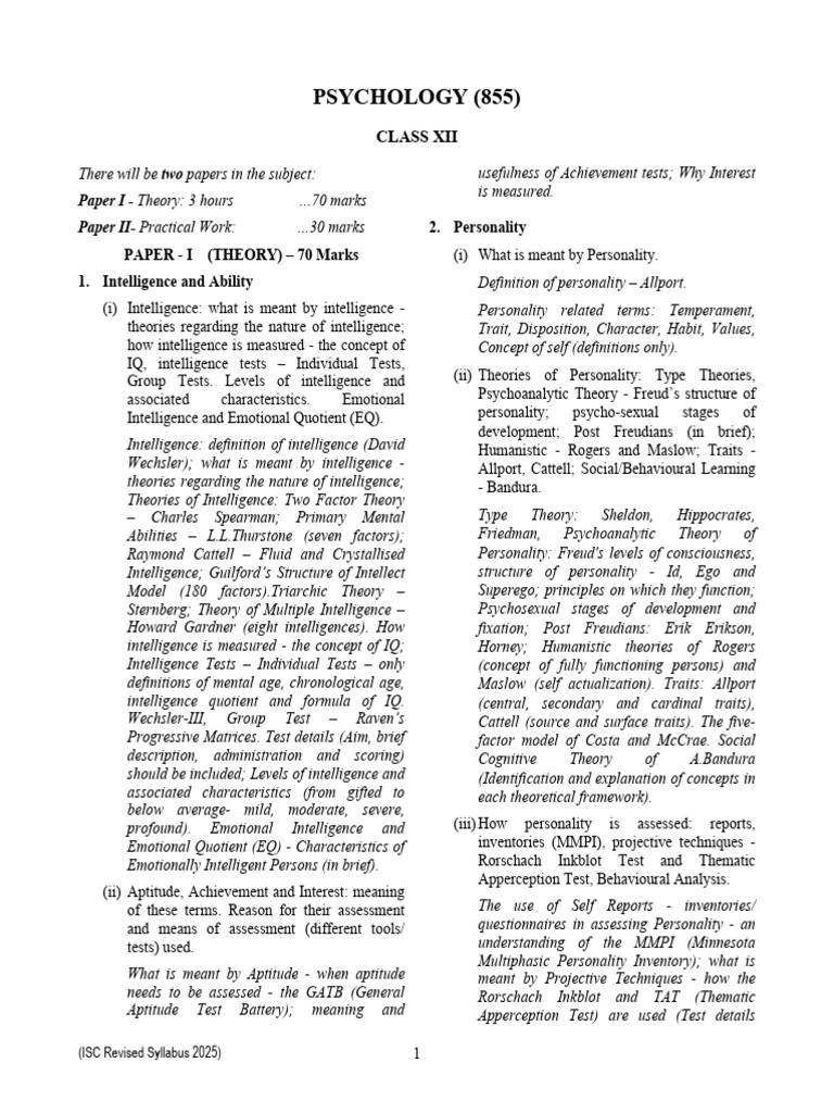 Revised Syllabus 2025 | PDF