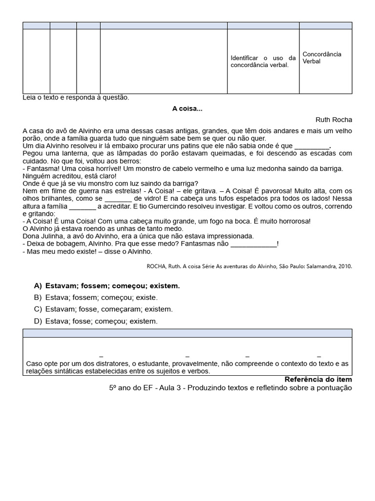 prova concordancia verbal | PDF