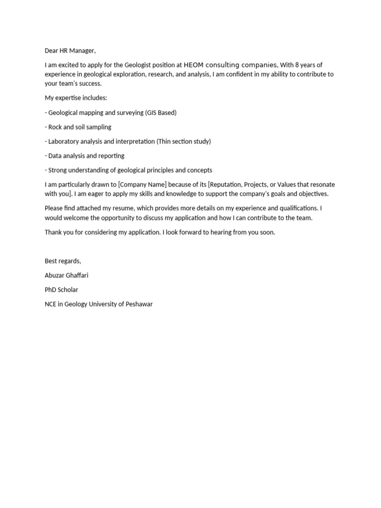 Dear HR Manager | PDF