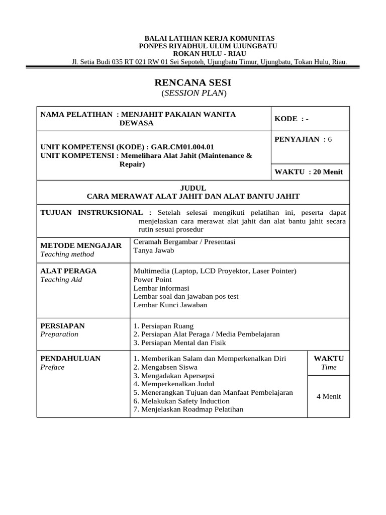Shinta - 2. Contoh Session Plan Mikro-Edit | PDF