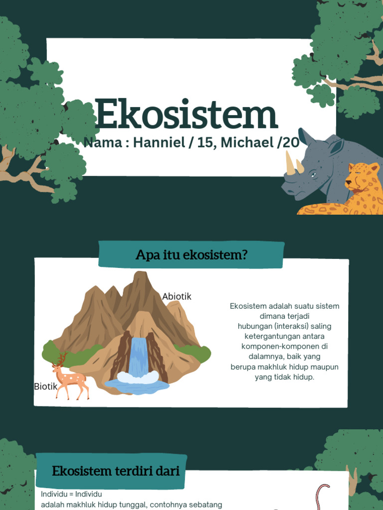 Ecosystems and Habitats at Risk Science Presentation in Dark Green ...