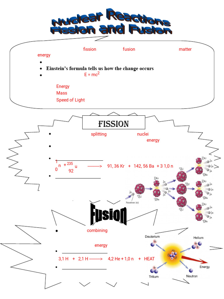 Jumin Kang - Fission & Fusion Student Notes | PDF