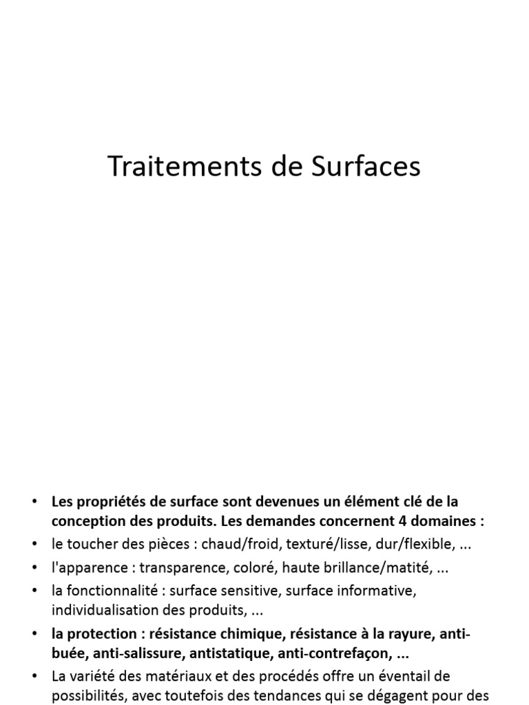 Traitements de Surfaces | PDF