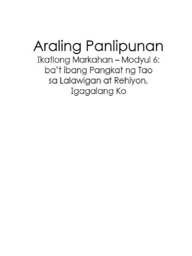 Ap Lesson Plan Aralin 40 | PDF