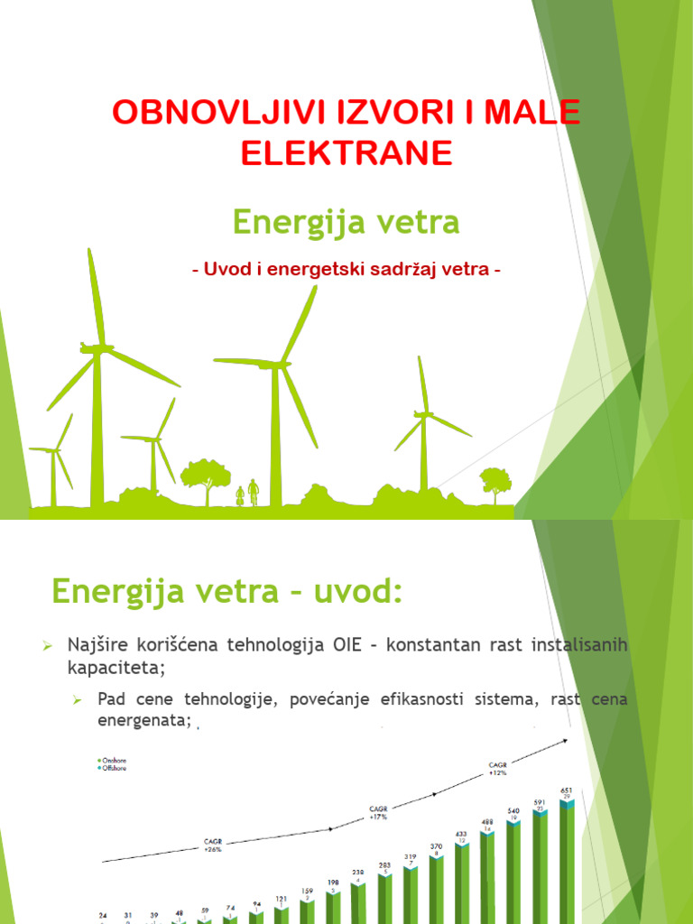 Termin 9 - Vetroelektrane - Uvod I Energija Vetra | PDF