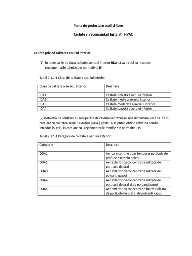 Tema de Proiectare Pentru Scoli Si Licee | PDF