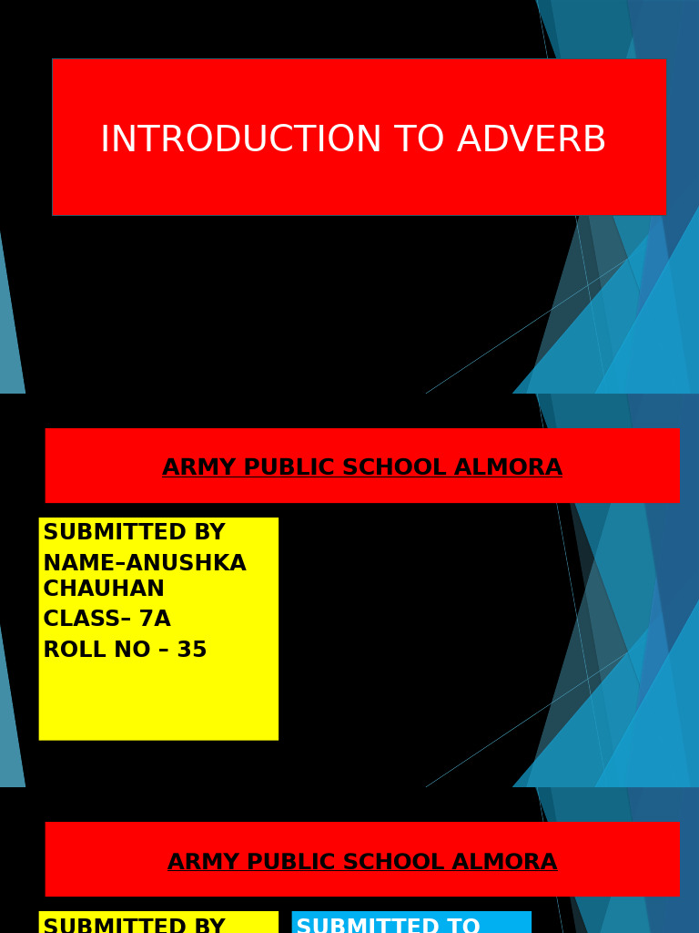 Introduction To Adverbs | PDF