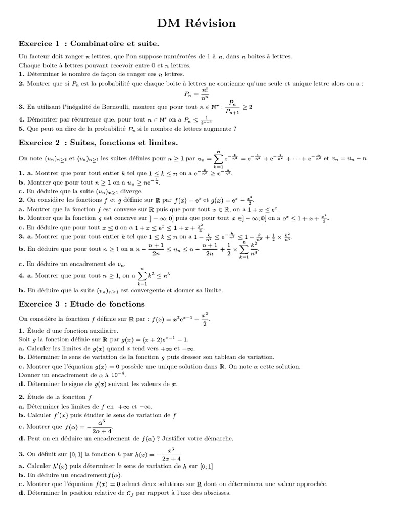 TSpé DM Révision 2023 2024 | PDF