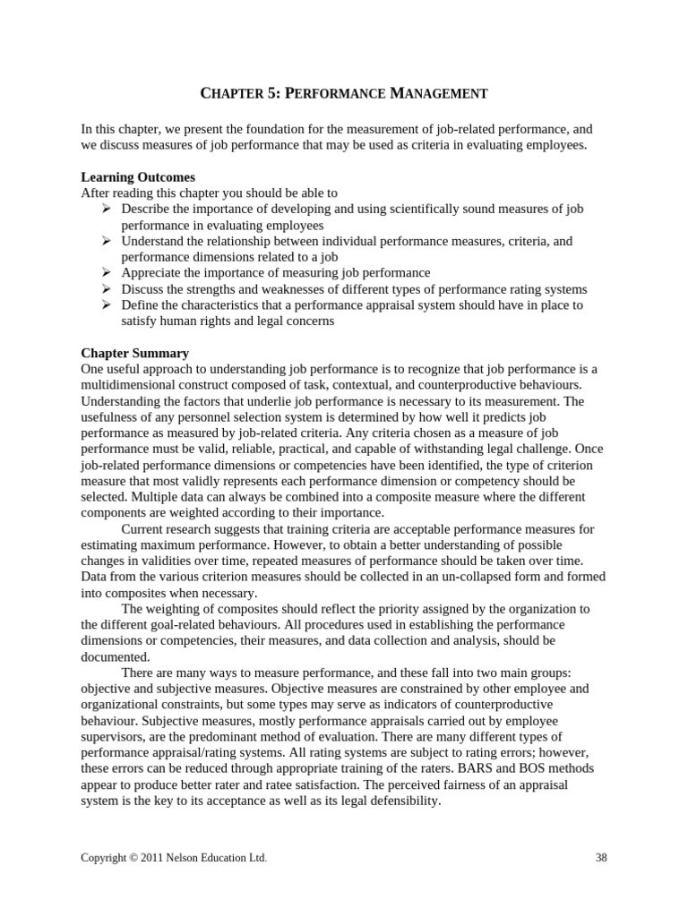 Ch. 5 - Performance Management | PDF | Performance Appraisal | Business