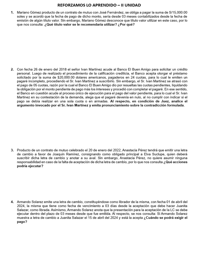 Práctica Calificada para Imprimir Ii | PDF