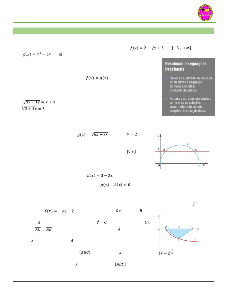 Funções Inversas e Equações Matemáticas | PDF | Métodos e Materiais de ...