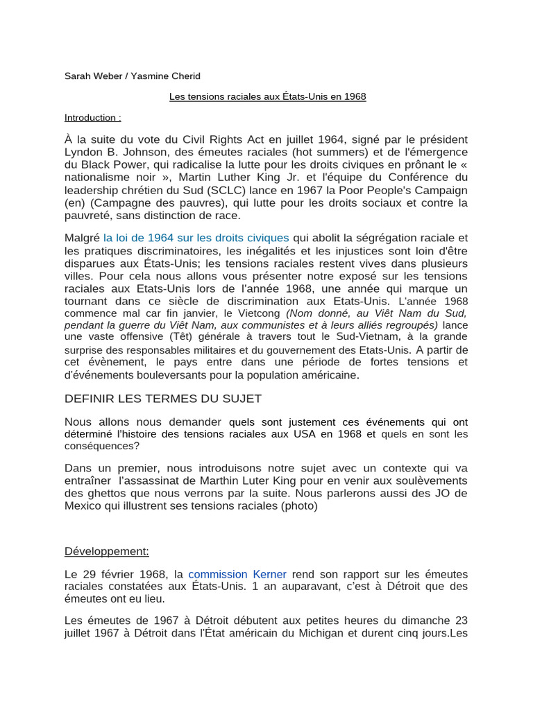 Exposé Histoire | PDF