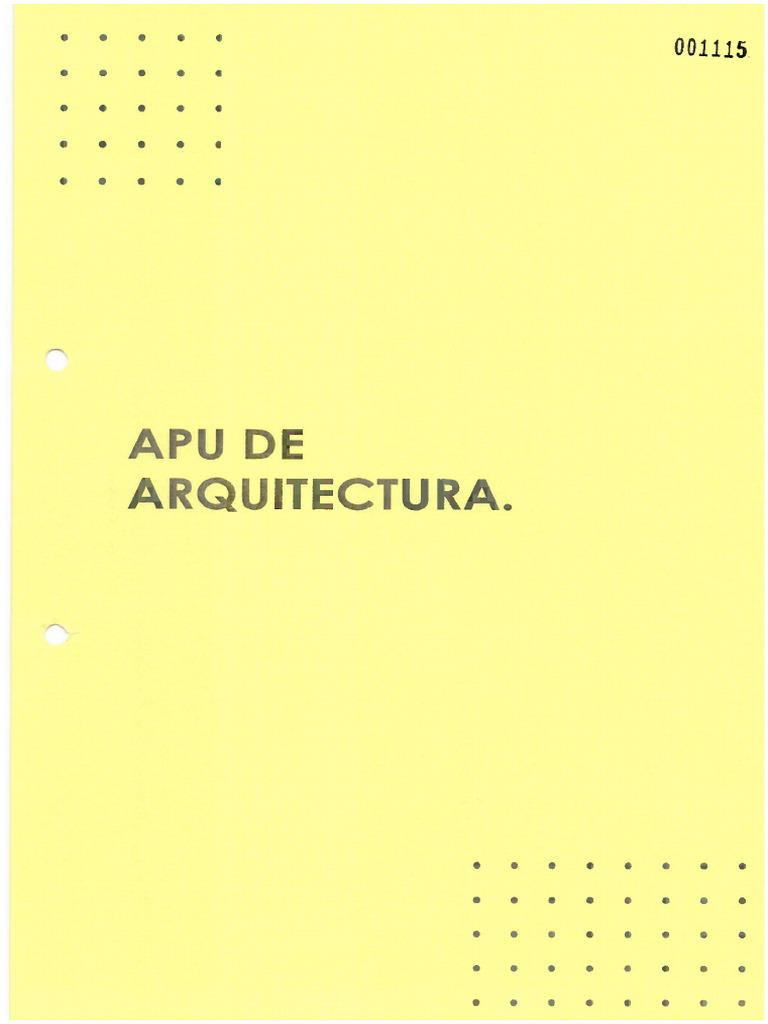 APU ARQUITECTURA | PDF