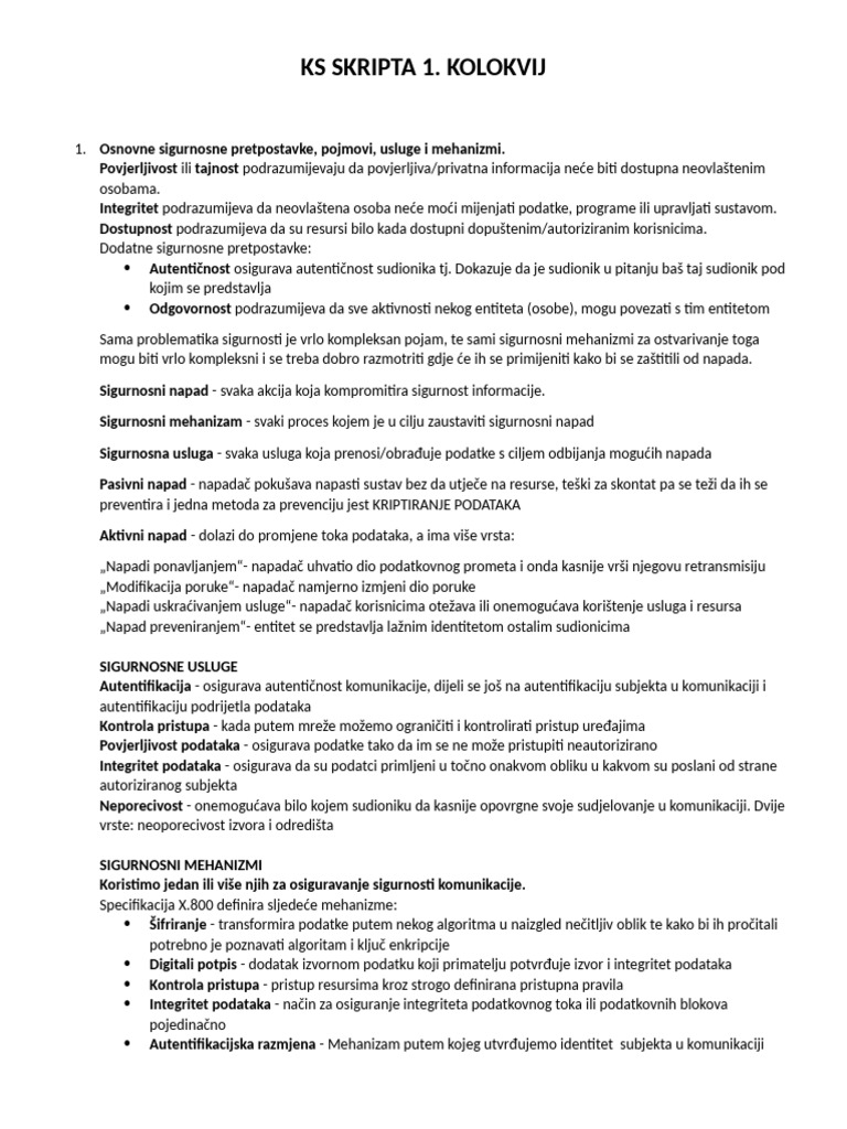 Ks Skripta 1klk | PDF