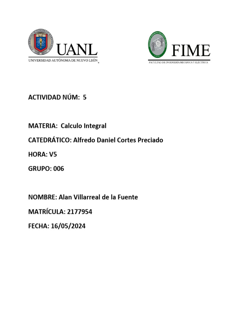 ACT Fundamental 5 Alan Villarreal IB | PDF