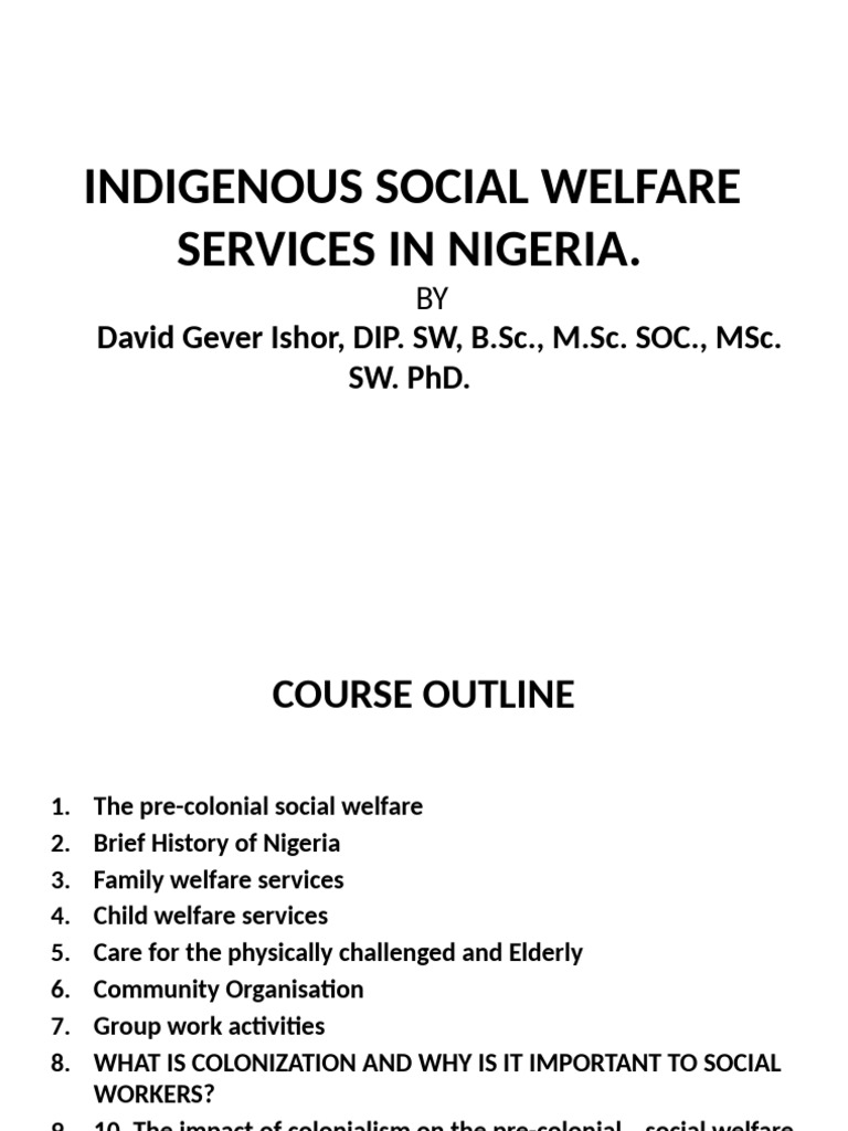 Indigenous Social Welfare Powerpoint | PDF