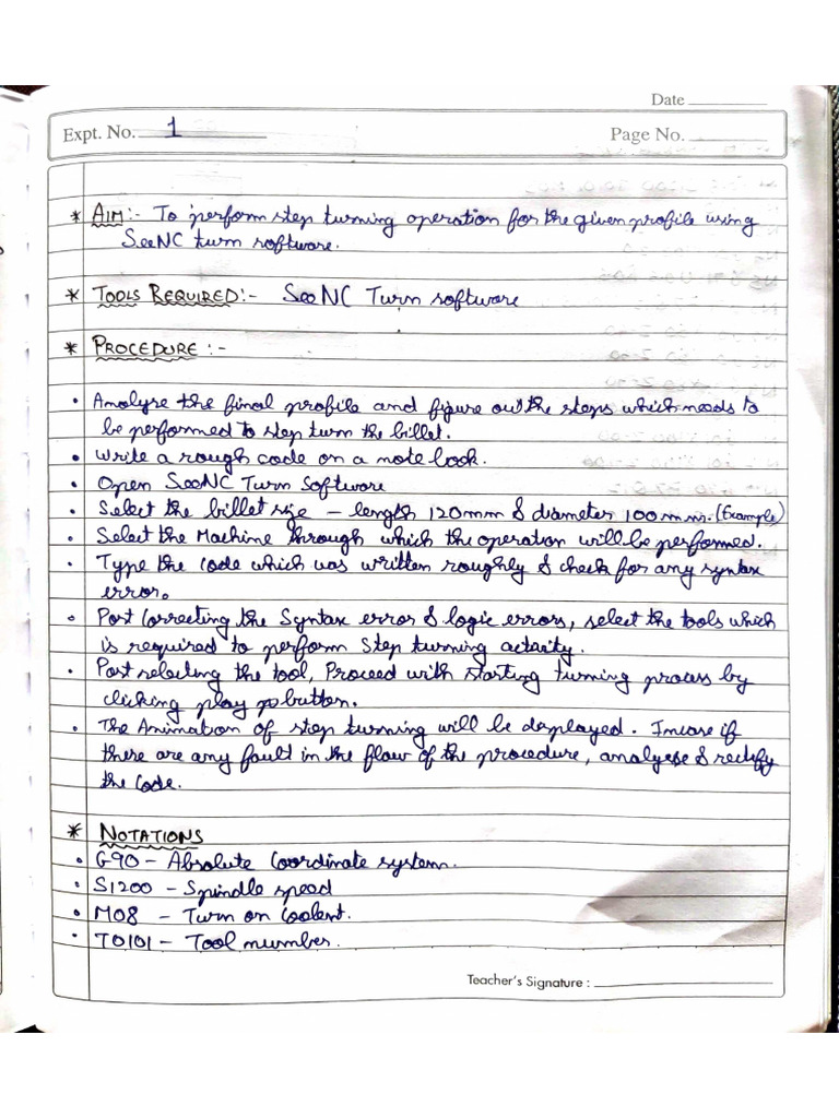 IMS LAB EXP 1 - Step Turning Operation | PDF