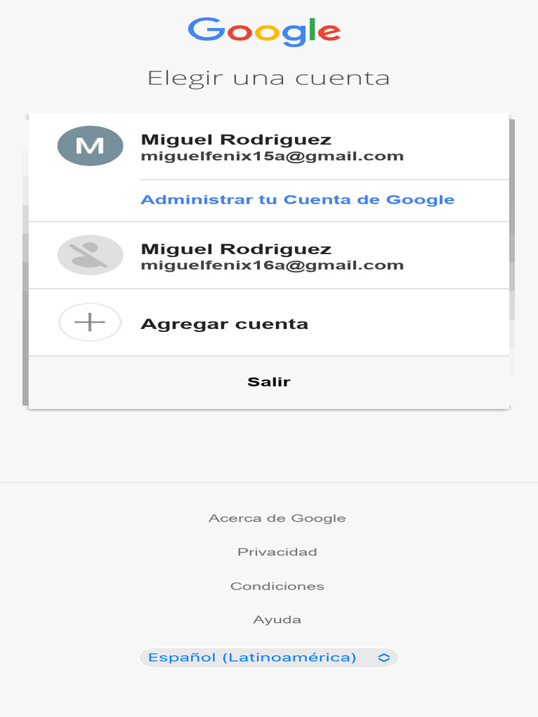 Acceso Cuentas de Google | PDF