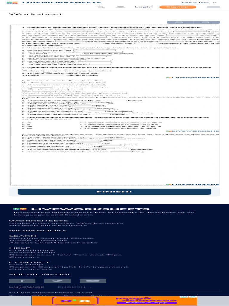 Worksheet Live Worksheets | PDF