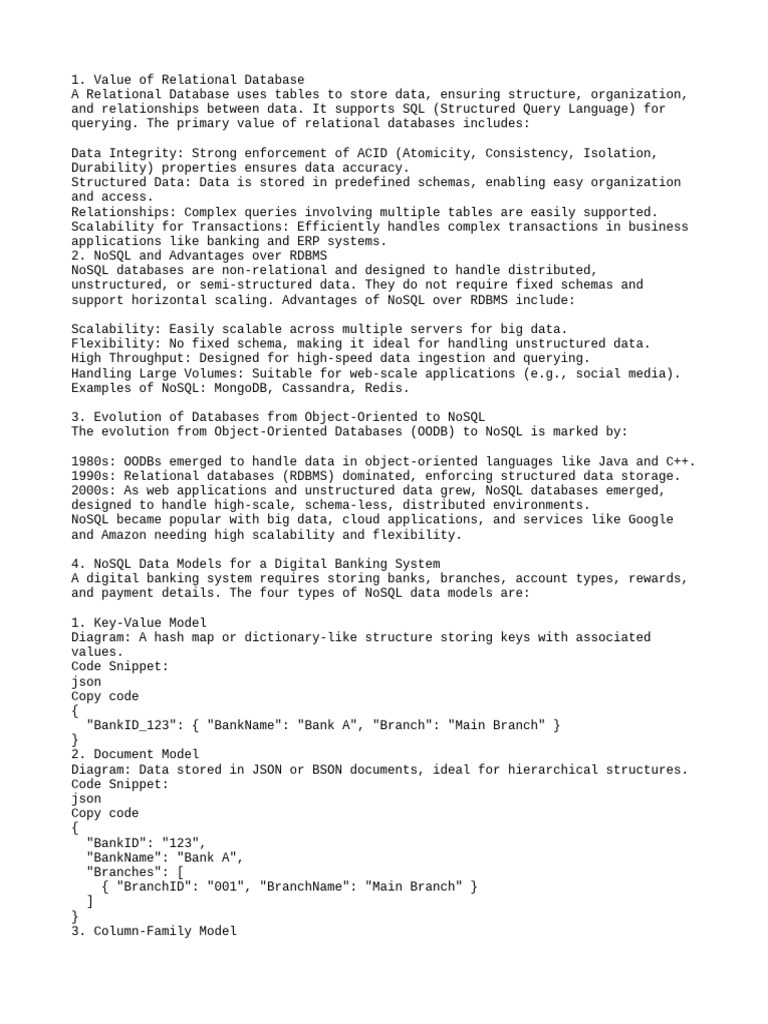 Nosql Cloud Computing And Iot Pdf No Sql Databases