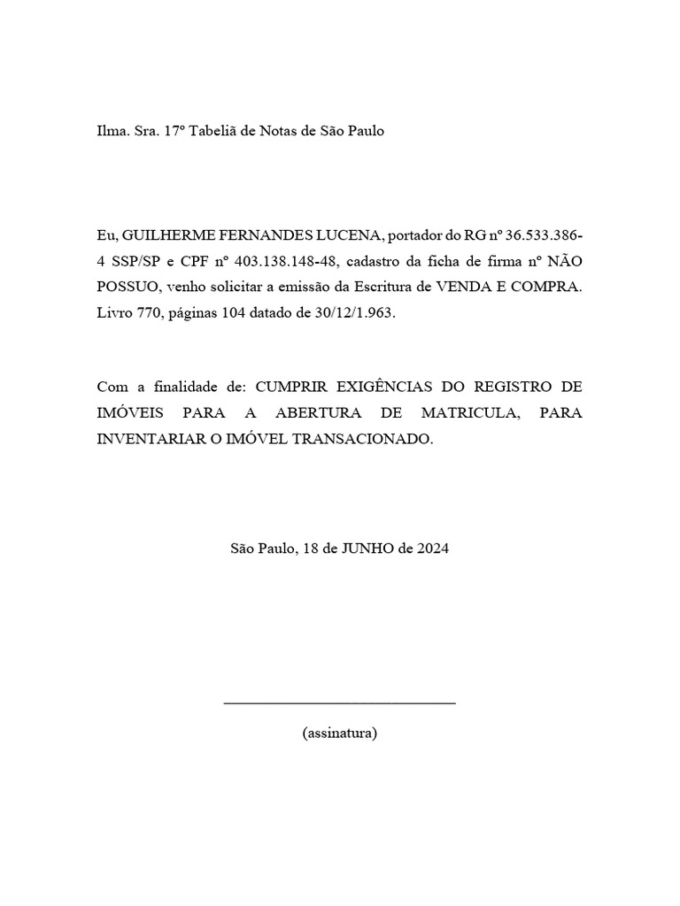 REQUERIMENTO | PDF