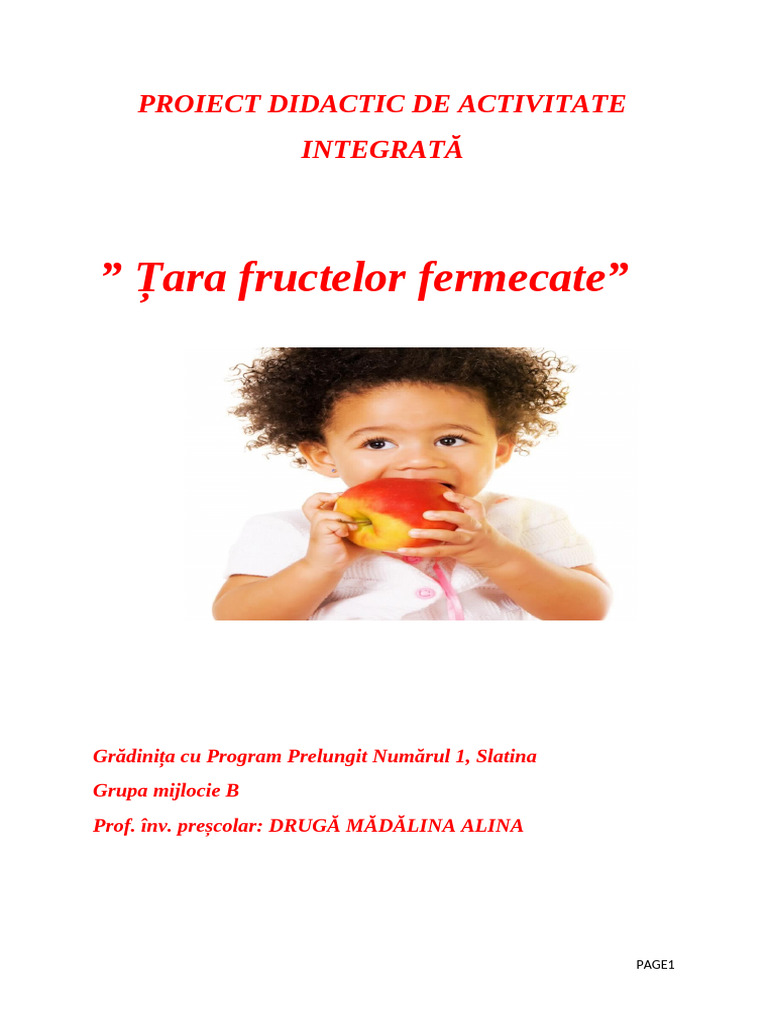 Proiect 3 - Tara Fructelor Fermecate | PDF