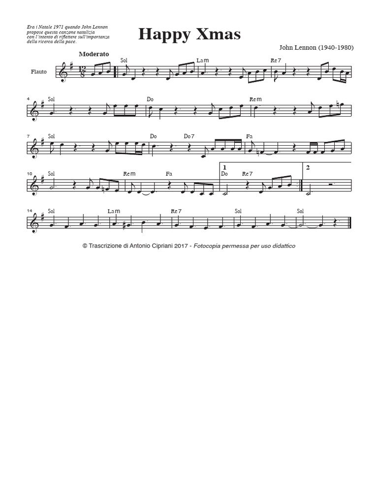 Lennon Happy Xmas | PDF
