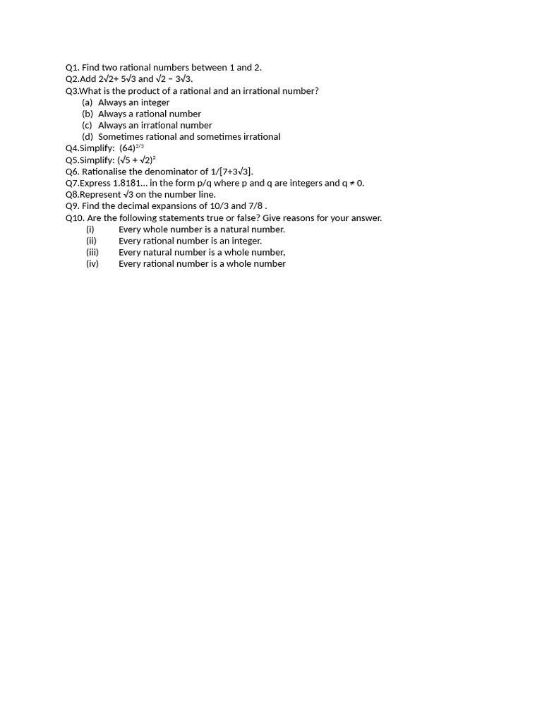 9th Maths Basic | PDF