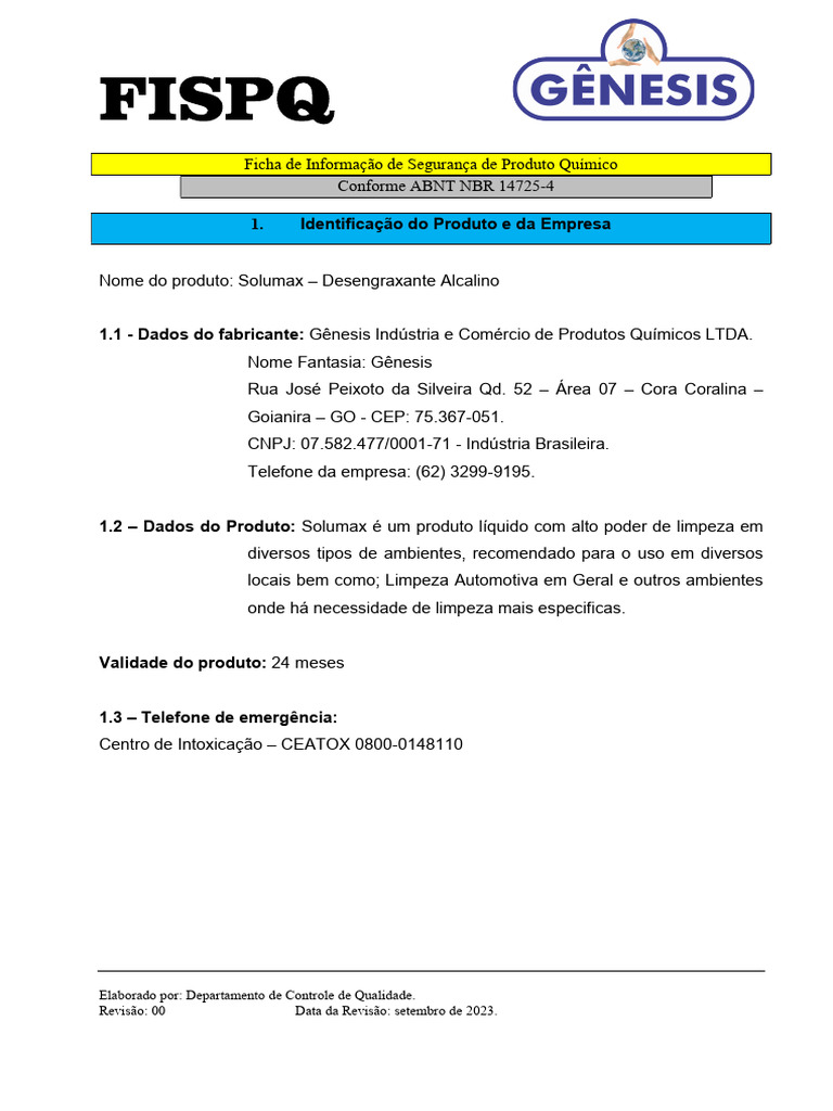 Solumax - Desengraxante Alcalino | PDF