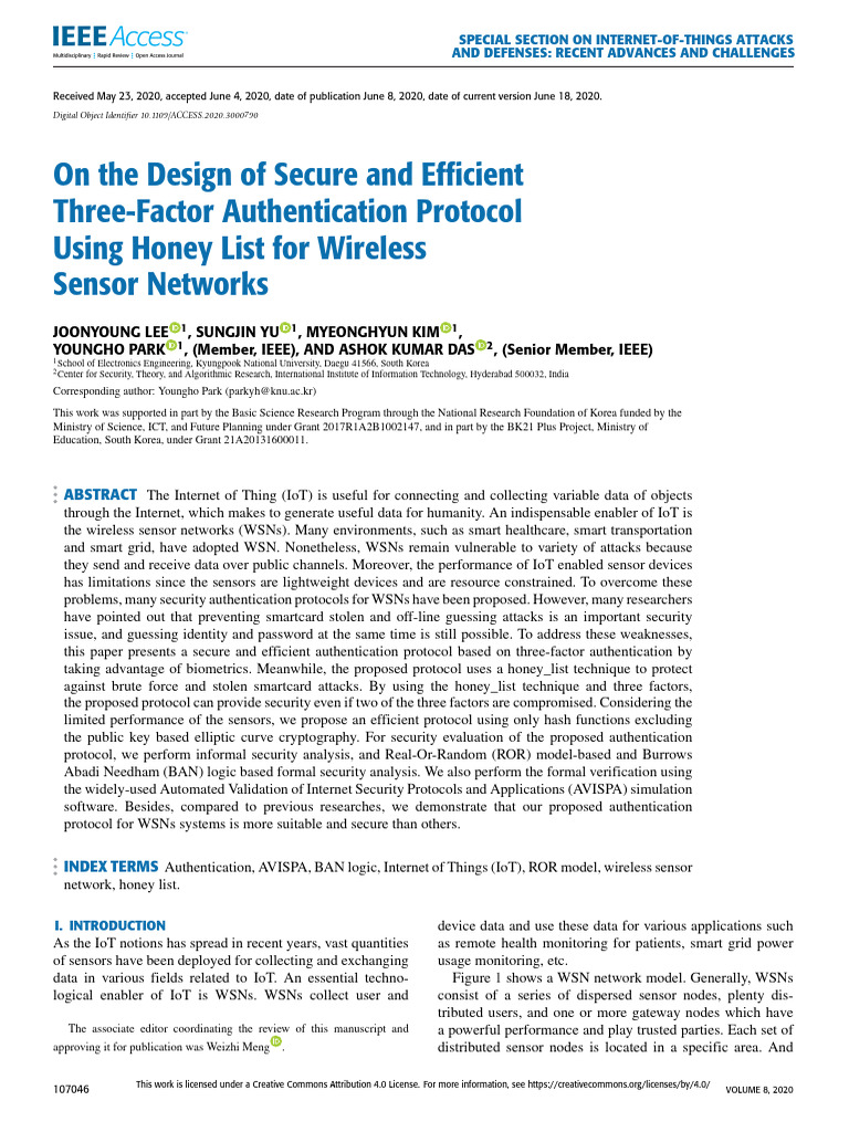 On The Design Of Secure And Efficient Three Factor Authentication Protocol Using Honey List For