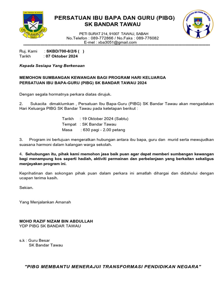 Persatuan Ibu Bapa Dan Guru (Pibg) | PDF