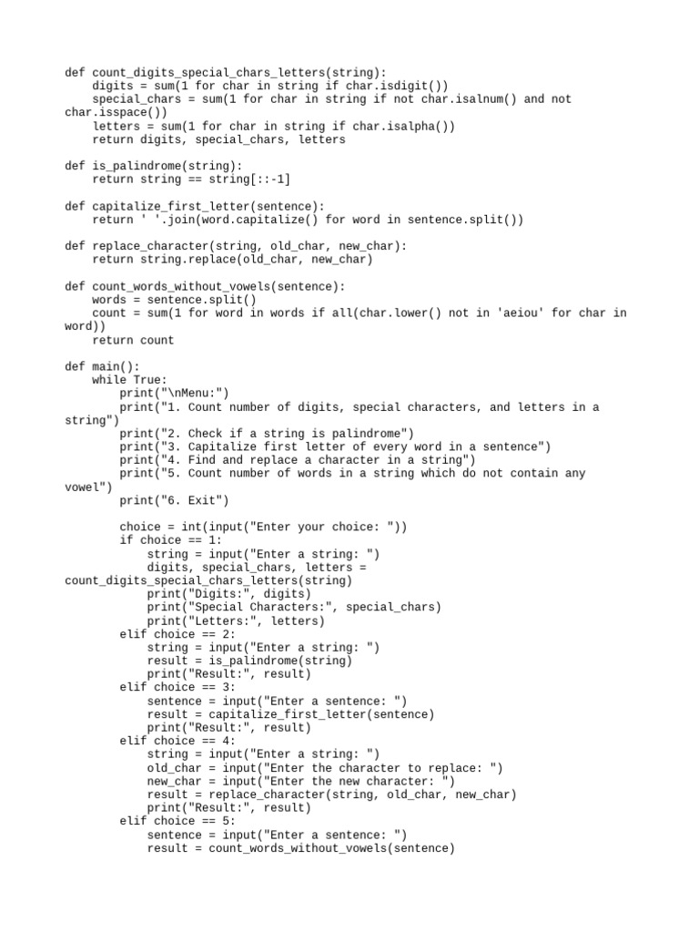 STRINGS Pyth School | PDF